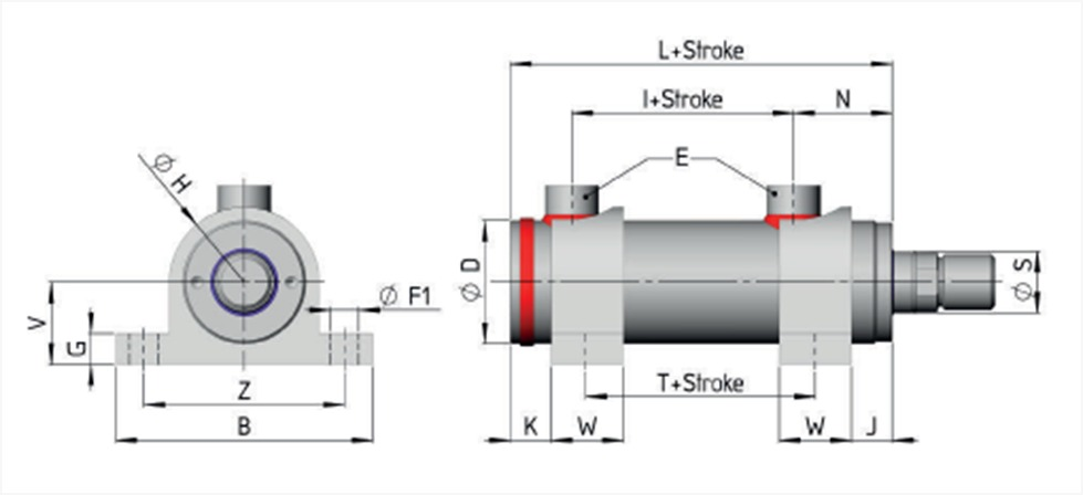 Foot Mount Type Cylinder – Gulf Hydraulics FZE